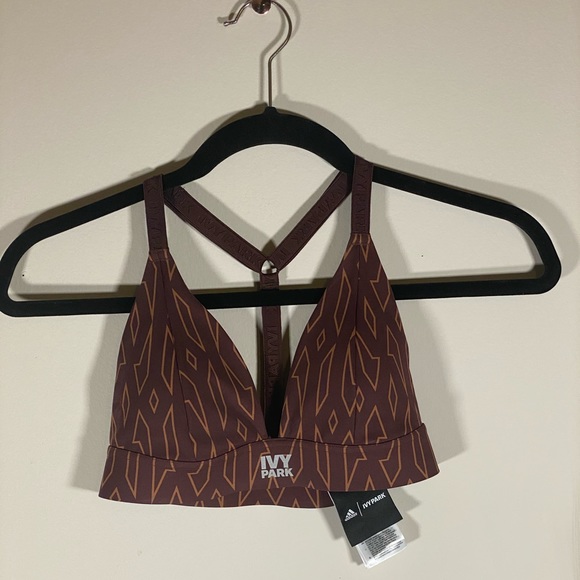 IVY PARK | Tops | Adidas X Ivy Park Maroon Monogram Triangle Bra | Poshmark